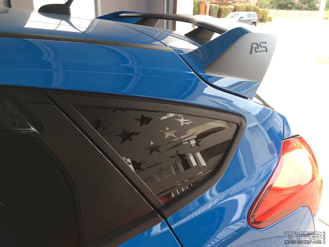 Focus Flag Window Decals 2012-2018 Ford Focus RS ST - TFB Designs