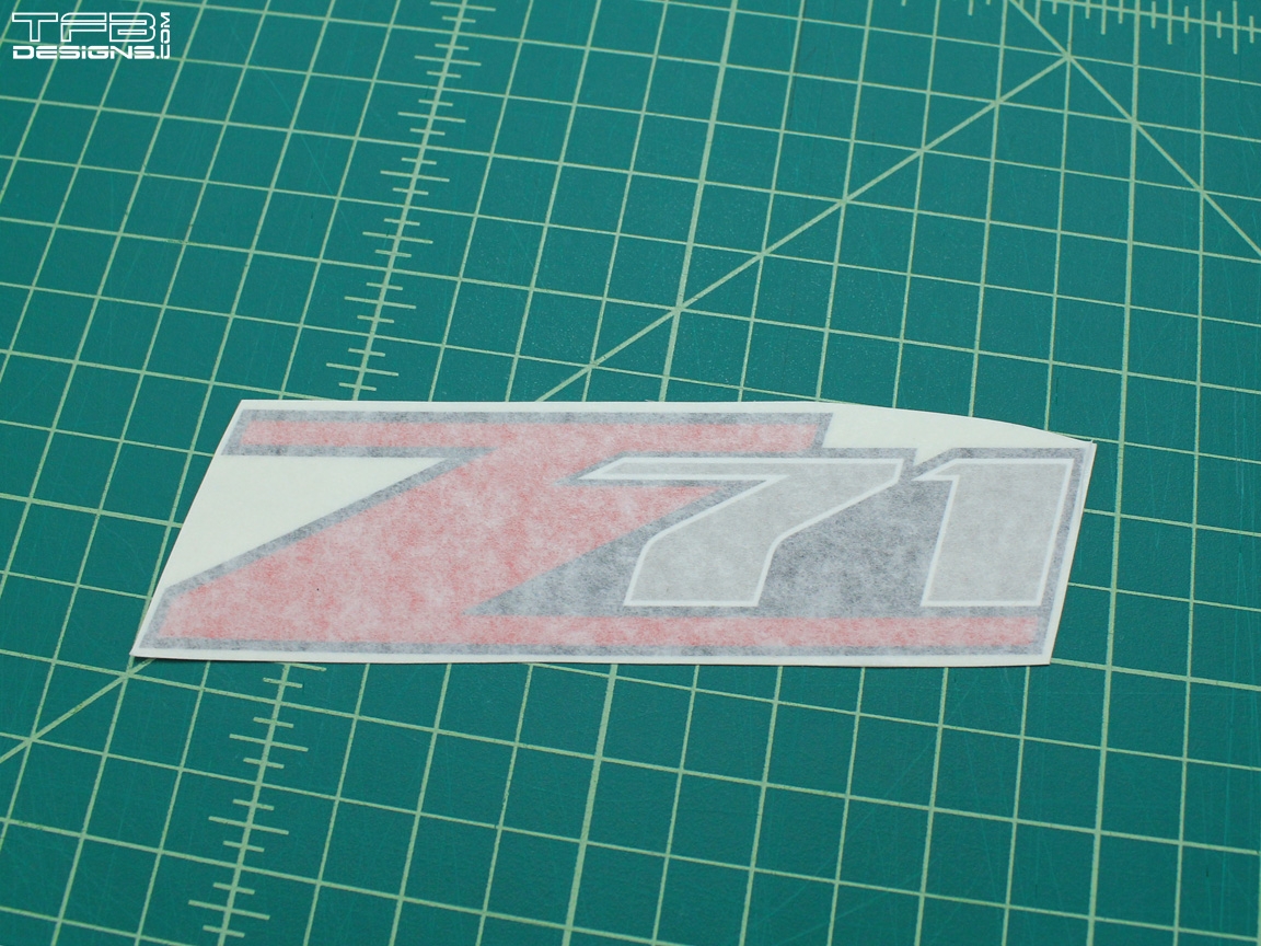 Z71 Decal 6" Long - GMC Canyon Chevy Colorado Silverado Tahoe - TFB Designs