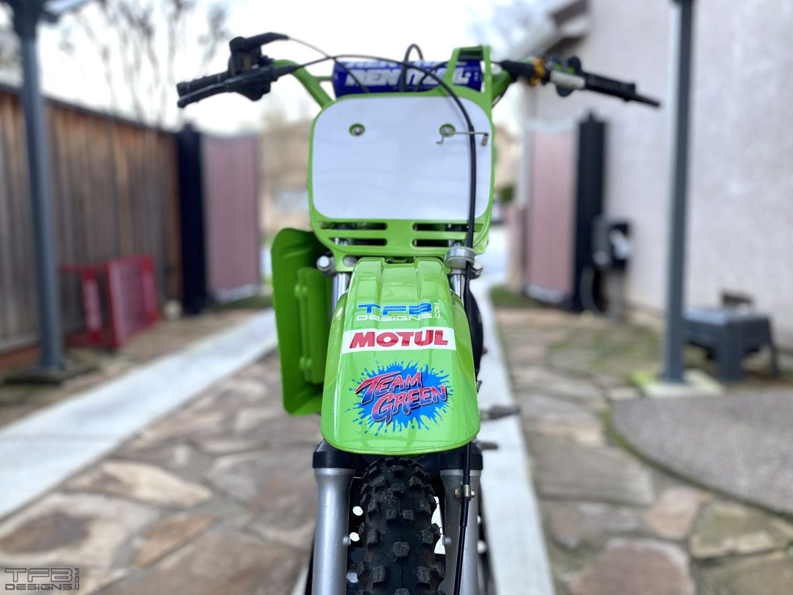 KX60 Front Fender Graphics 1990-2002 Kawasaki KX 60 - TFB Designs