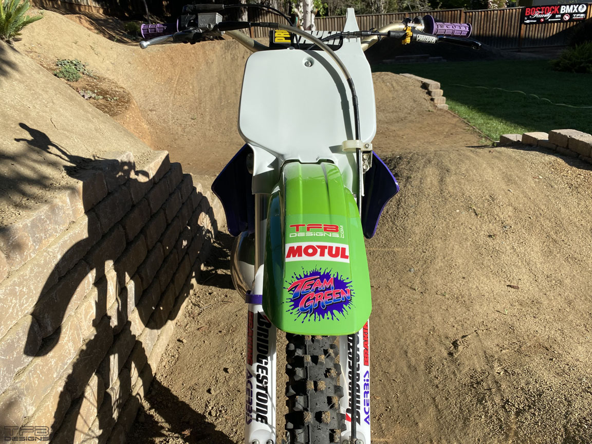KX250 Front Fender Graphics 1994-1998 Kawasaki KX250 KX125 - TFB Designs